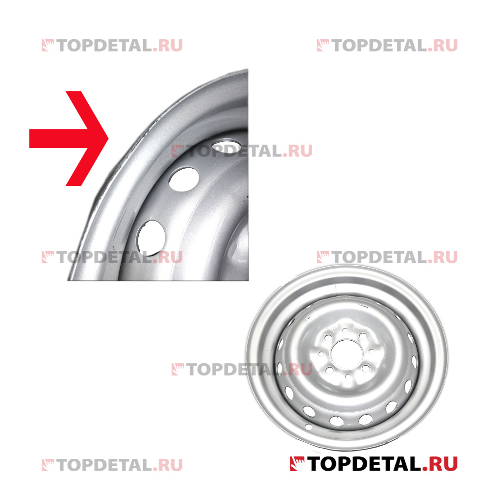 УЦЕНКА Диск колеса R13 ВАЗ-2101-2107 5J 4x98 ET29 (серебристый) (ОАО ...