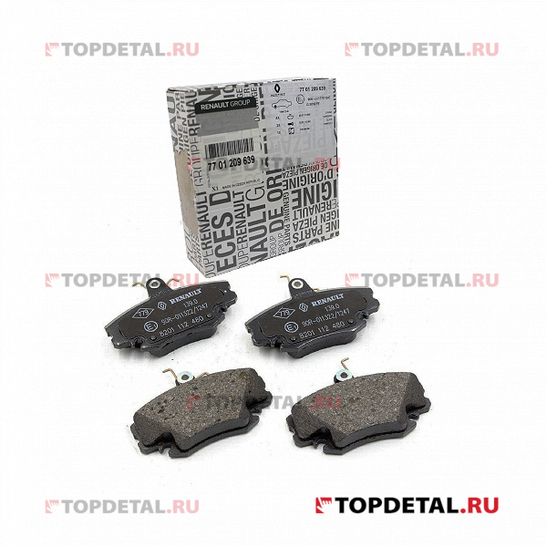 Колодка тормозная передняя (кт. 4 шт) RENAULT LOGAN/ CLIO 7701209639 ...