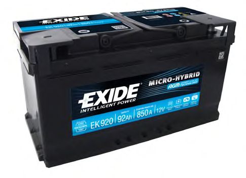 Аккумул. бат. евро 92Ah 850A 353/175/190 EXIDE EK920 - цена, наличие и ...