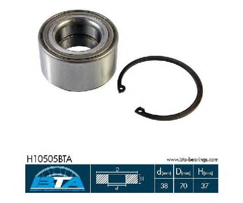 Комплект подшипника ступицы колеса BTA H10505BTA - цена, наличие и ...